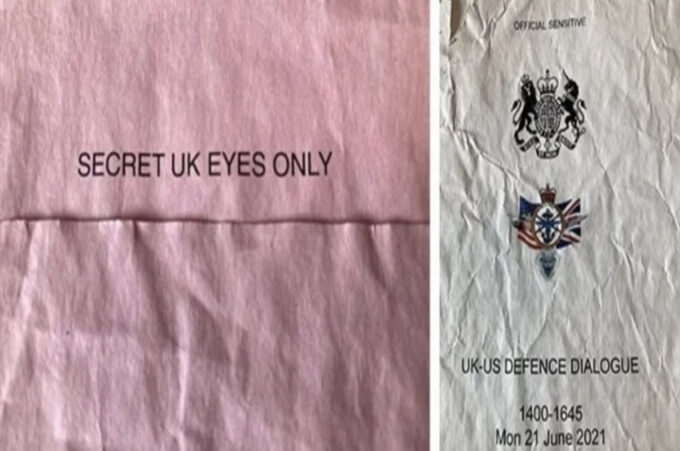 Top-secret UK defense documents found at a bus stop in Kent
