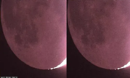 Japanese astronomer captured a meteorite crashing into the Moon ...