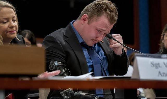 Weeping US Marine testify before Congress about 'horrors' of disastrous ...