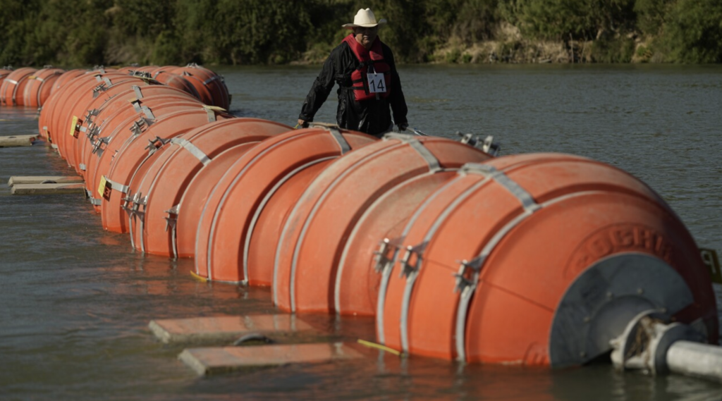 Texas' floating U.S.-Mexico border barrier to stay, court rules ...