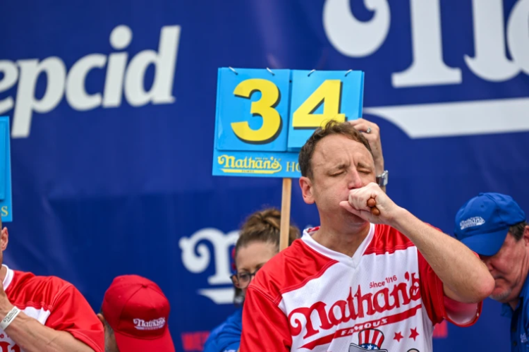 16-time champion Joey Chestnut banned from Nathan's Hot Dog Eating ...