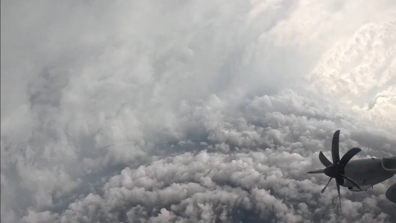 Terrifying Visuals Emerge as Aircraft Flies Into Eye Of Hurricane Melissa